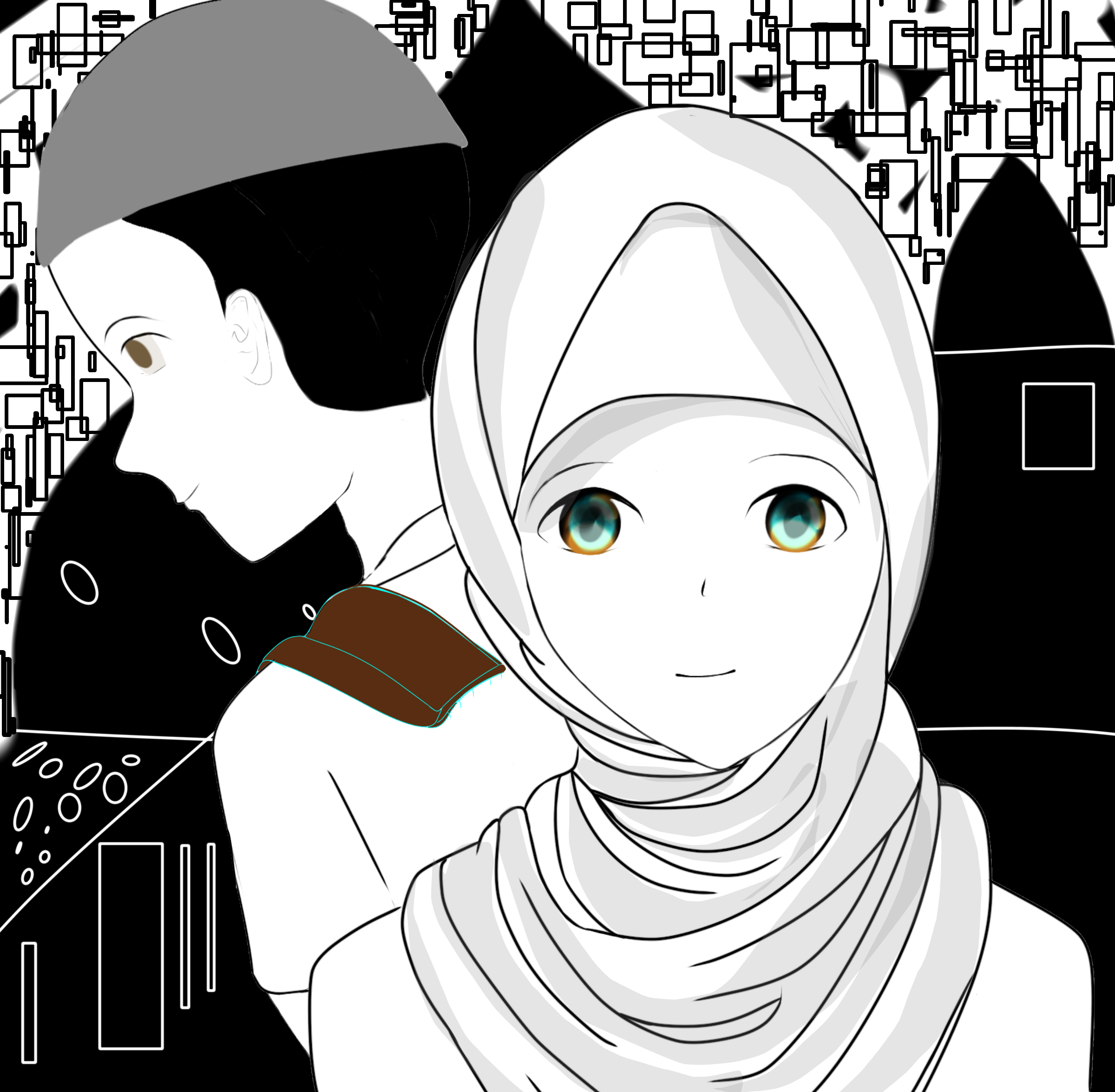 Bulan Ramadan,semoga berkah,(Hijab girls - ibisPaint