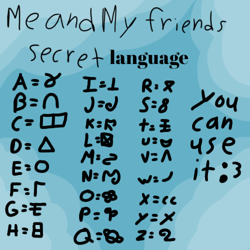 Me and my friends secret language - ibisPaint