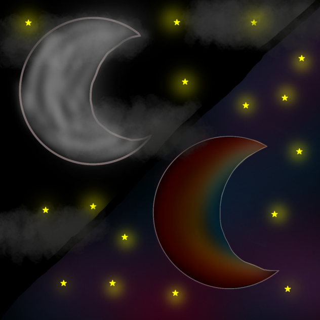 Double moon - ibisPaint
