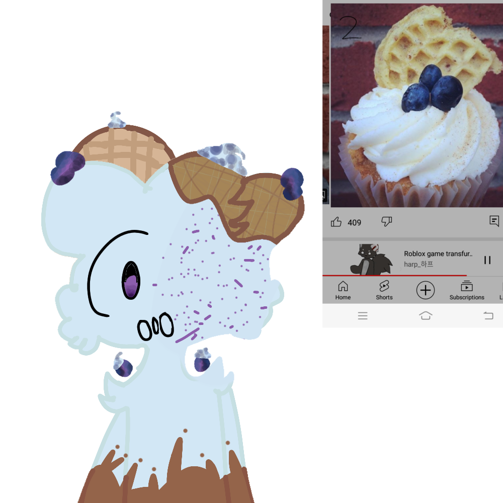 cupcakes blue waffle - ibisPaint