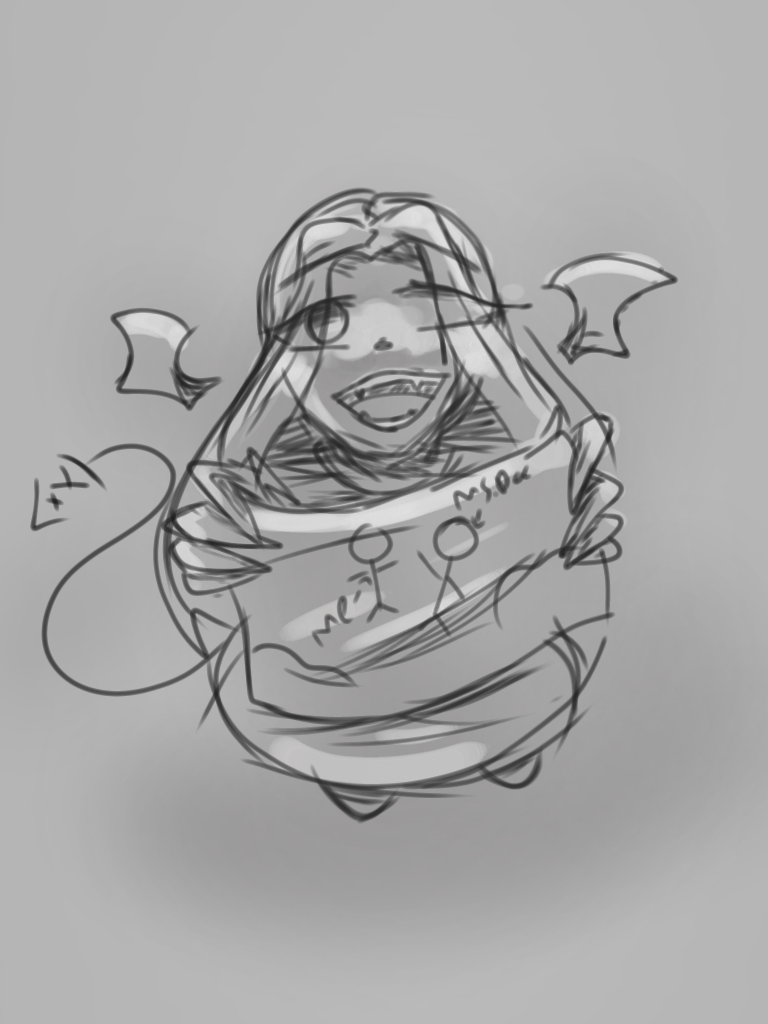 Devil Bona inspired sketch - ibisPaint