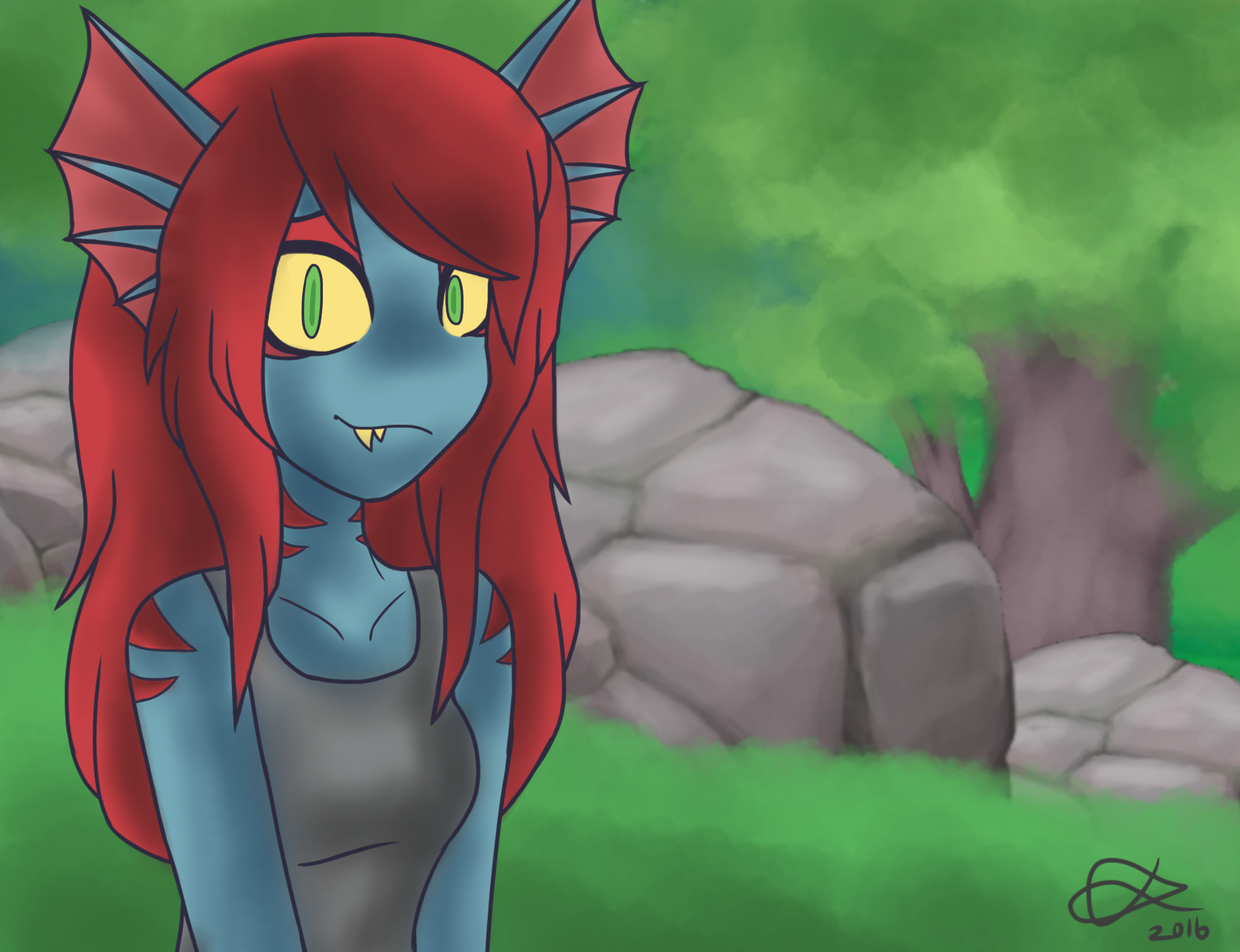 Casual Undyne SP! [UNDERTALE] - ibisPaint