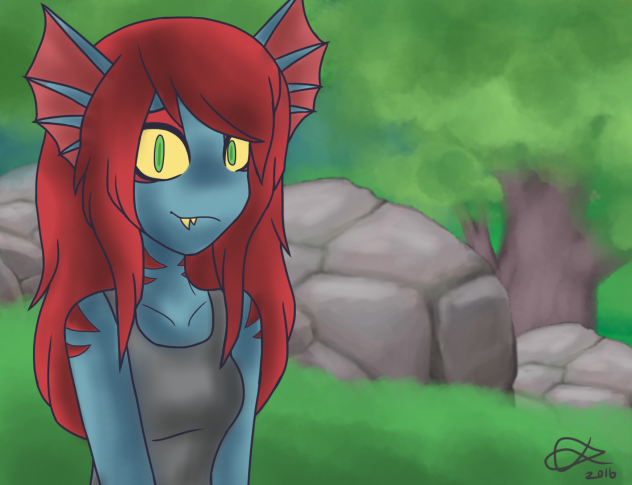 Casual Undyne SP! [UNDERTALE] - ibisPaint