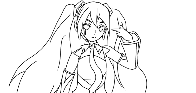 kill the DIVA lineart - ibisPaint