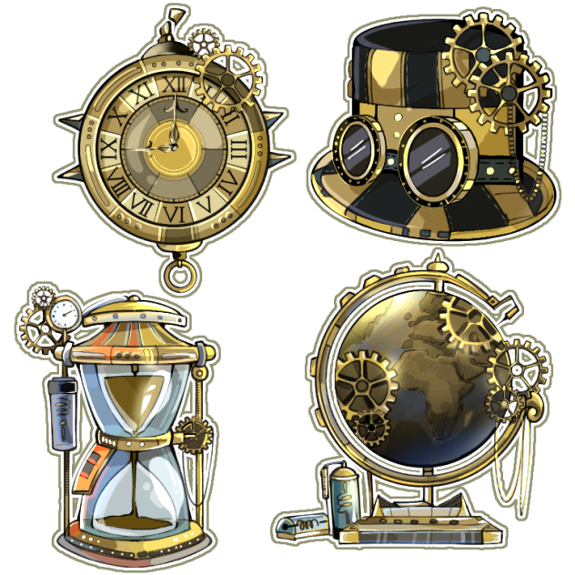 Steampunk sticker 1 - ibisPaint