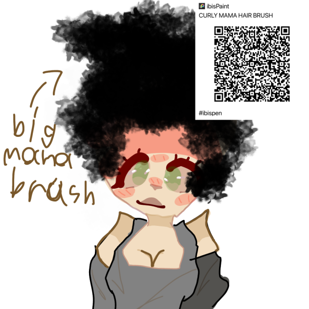 Curly big mama brush - ibisPaint