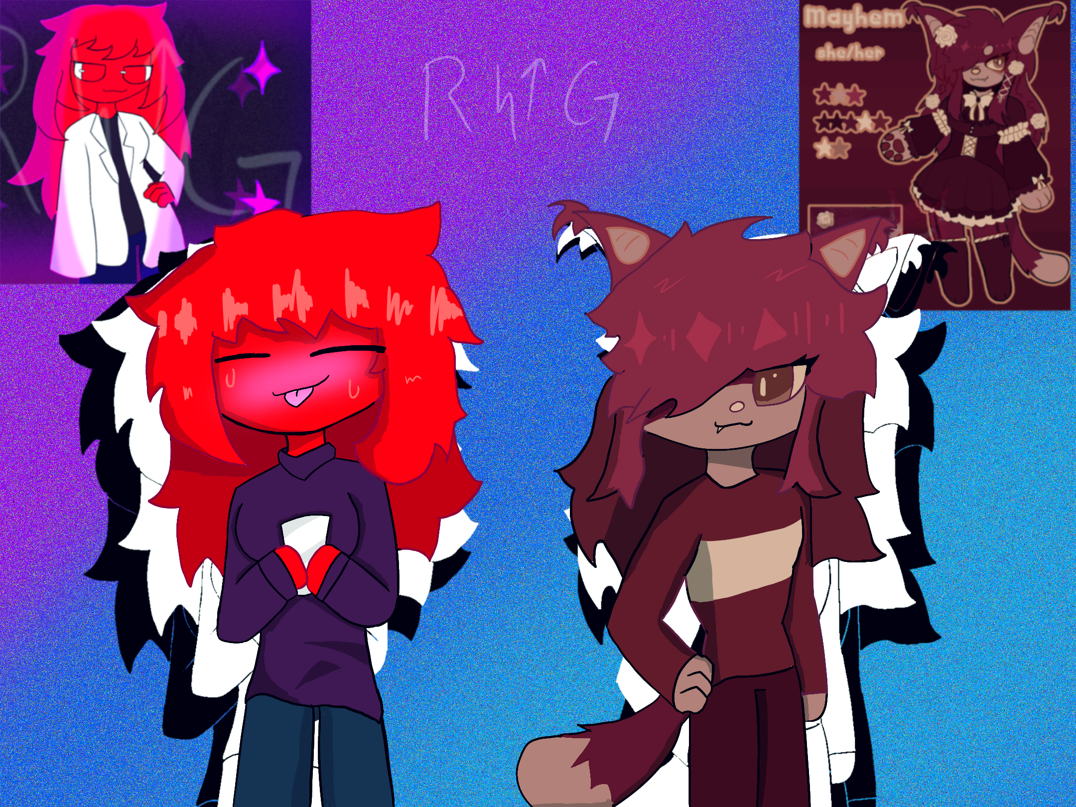 Scarla and Mayhem - ibisPaint