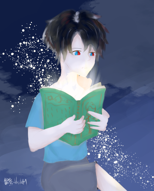 Sun Being a Bookworm - ibisPaint