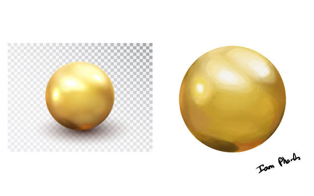 Practice 3- Material (Gold) - ibisPaint