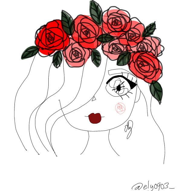 emo and roses - ibisPaint