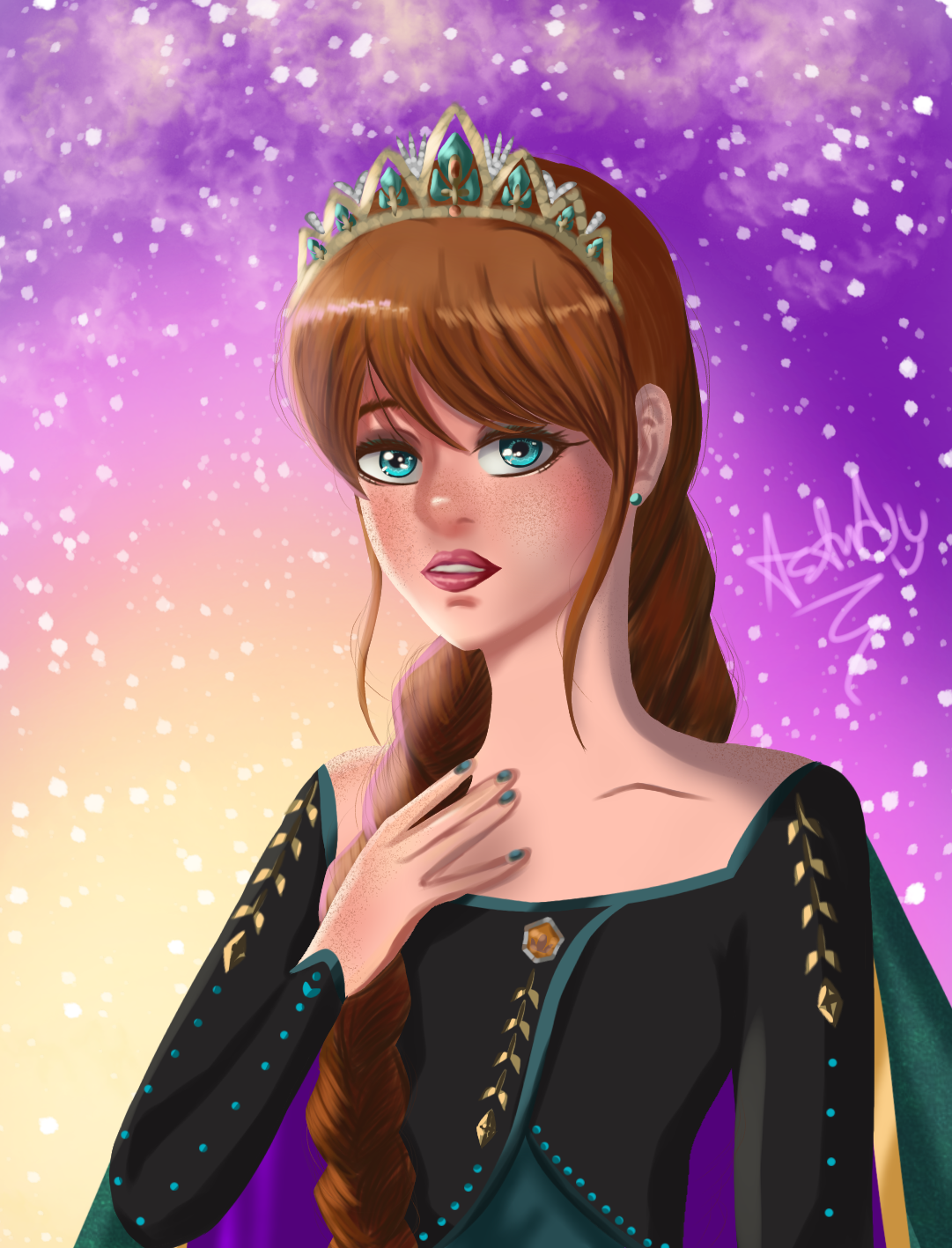 Anna Frozen 🩵🌨️ ️☃️ fanart - ibisPaint