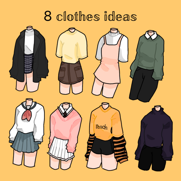 8 clothes ideas . Made byWarmMurfins. - ibisPaint