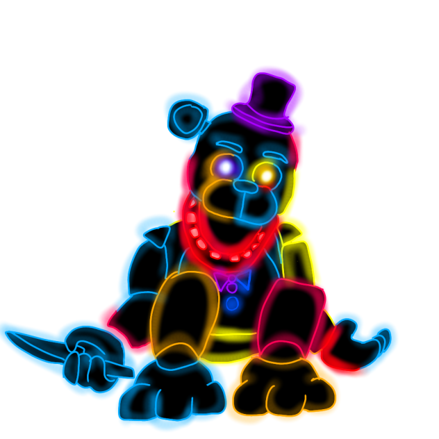 neon withered golden freddy - ibisPaint