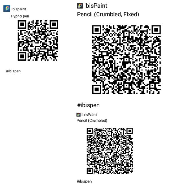 Qr codes pens + 1 bonus - ibisPaint