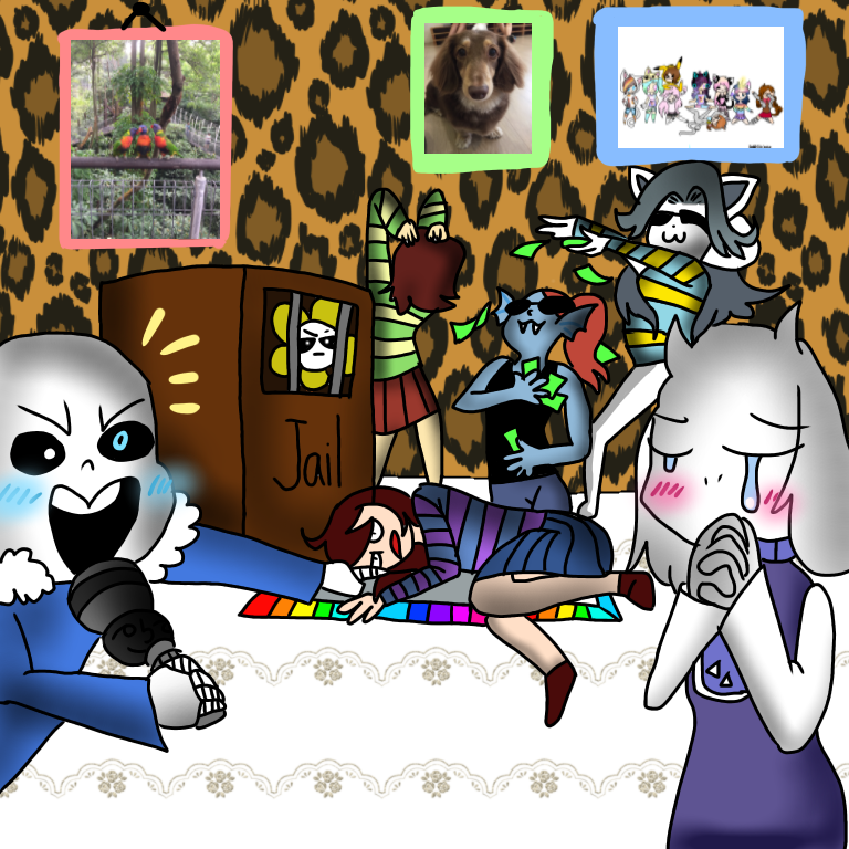 The Undertale squad playing monopoly - ibisPaint