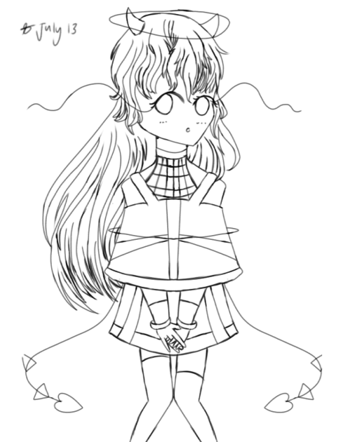 Powerful Devil Demon Angel Lineart - ibisPaint