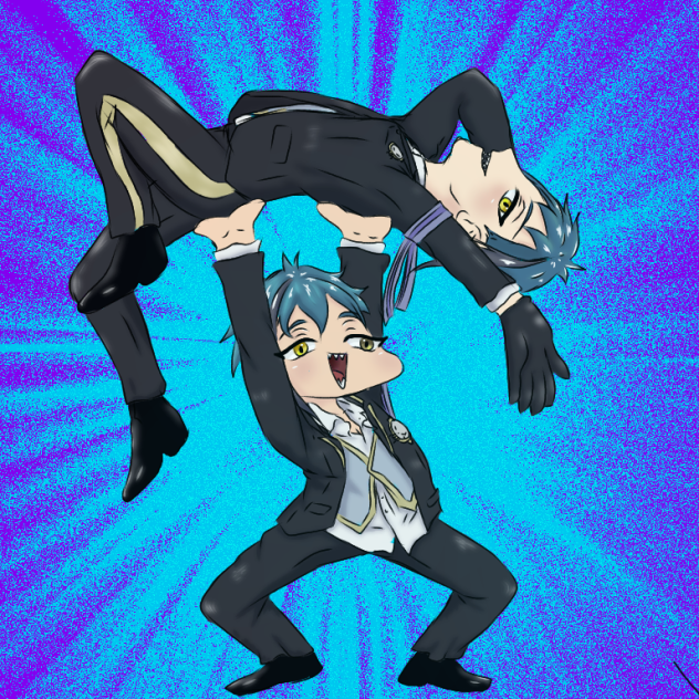 funny Jade Leech 🐬and🦈 Floyd Leech - ibisPaint