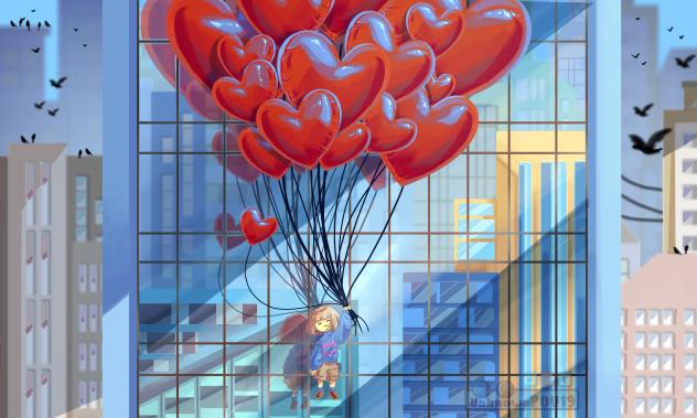 Floating through the City - ibisPaint