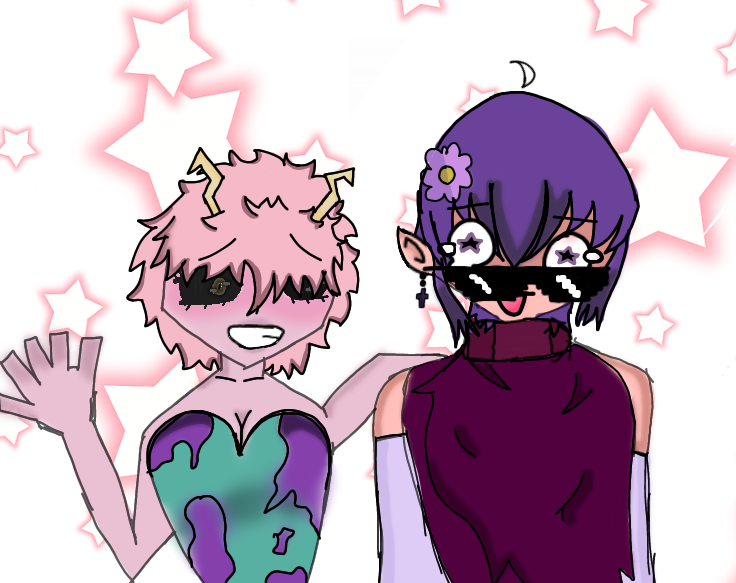 mina and my oc - ibisPaint