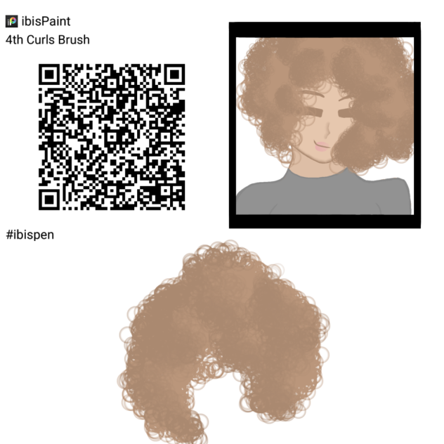 Curly Hair QR Code 4 - ibisPaint