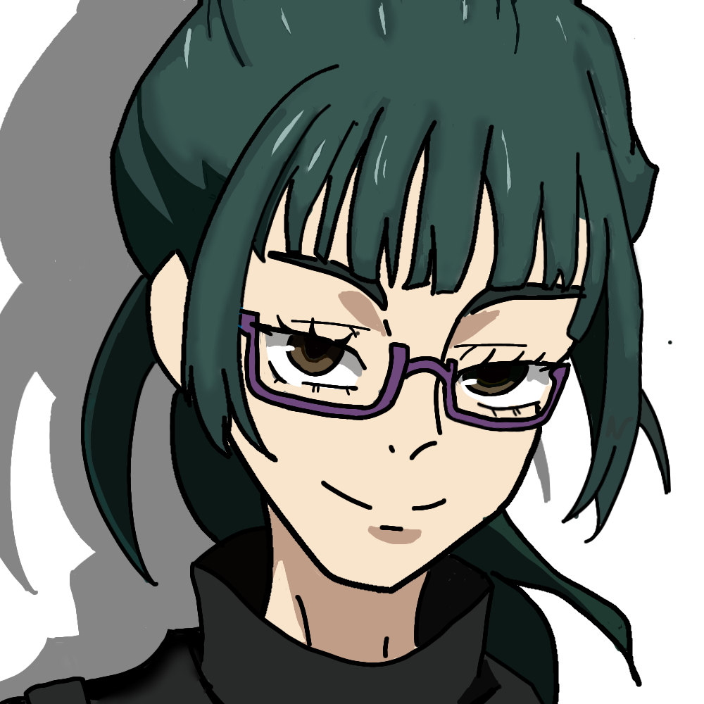 maki zenin zoomed in face finish - ibisPaint