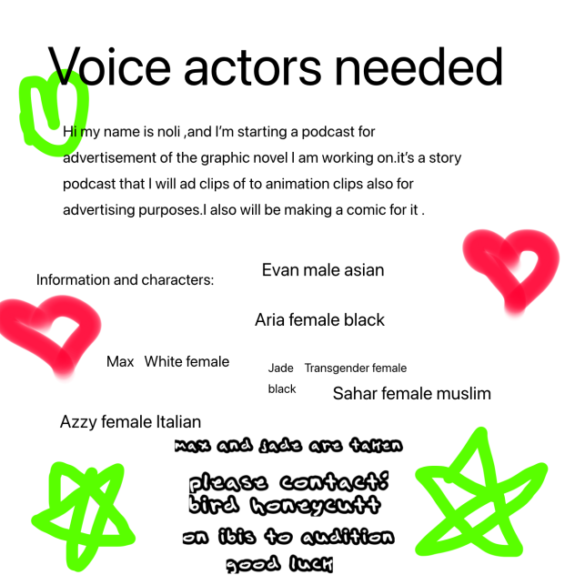 voice actors needed😁 - ibisPaint