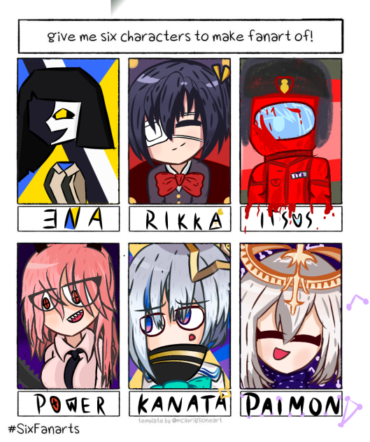 Six Fanarts Challenge (Twitter) - ibisPaint