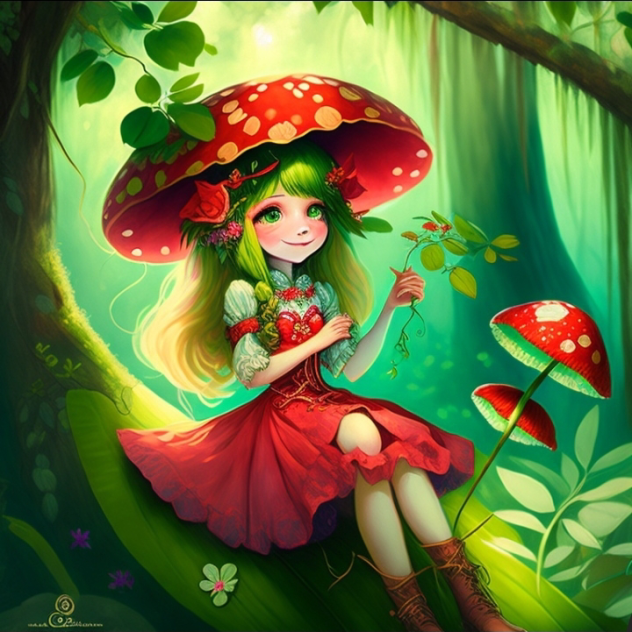 Mushroom girl - ibisPaint