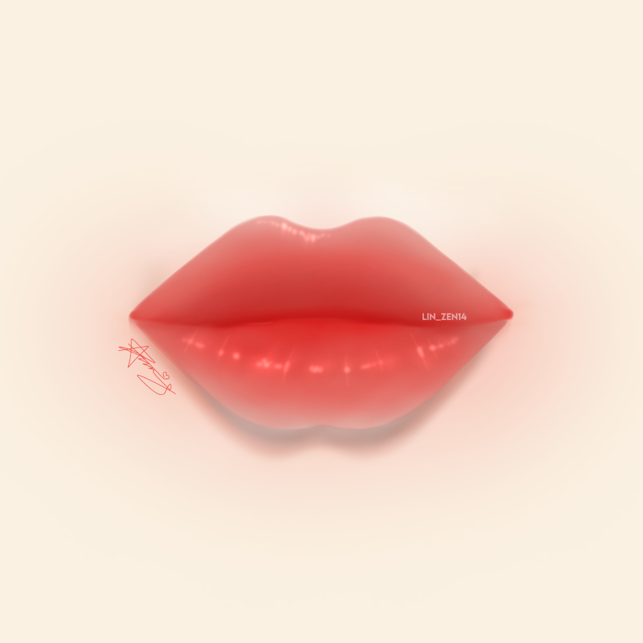 First time drawing lips - ibisPaint