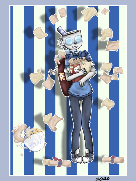 Nerdy! Mugman (Rose’s Au) - Fanart - - ibisPaint