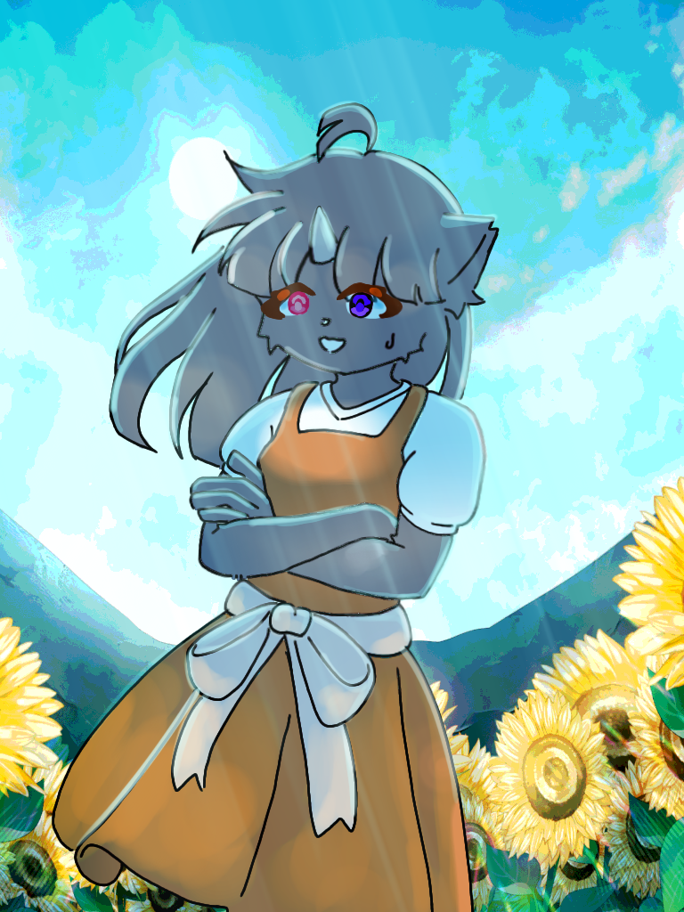 ladang bunga matahari... - ibisPaint