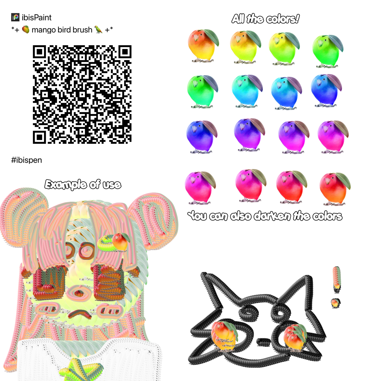 Mango bird brush 🦜🥭 - ibisPaint