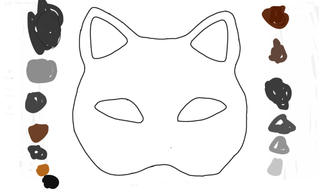 make a therian coyote mask (or others) - ibisPaint