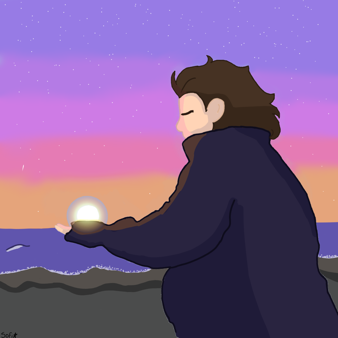 en el mar - ibisPaint