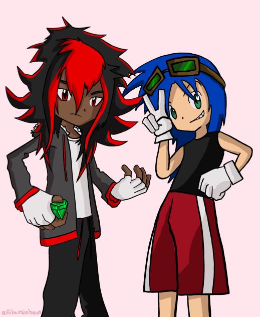 Sonic and Shadow - ibisPaint