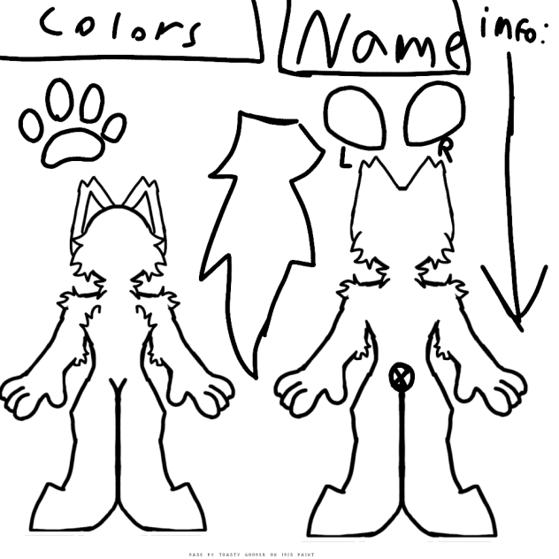 free furry or oc ref sheet base! - ibisPaint