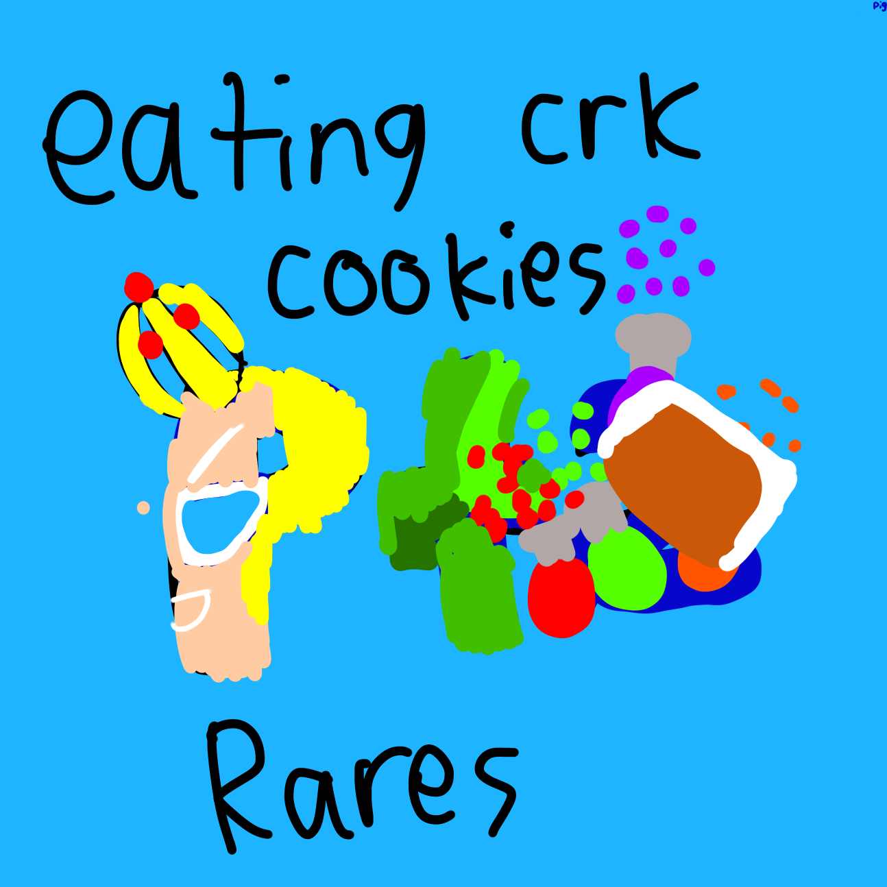 eating crk cookies pt 2 rares - ibisPaint