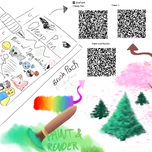 Brushes (Paint&Render Trees Cheap Pen) - ibisPaint
