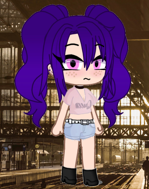 Girl in the Railroad - ibisPaint