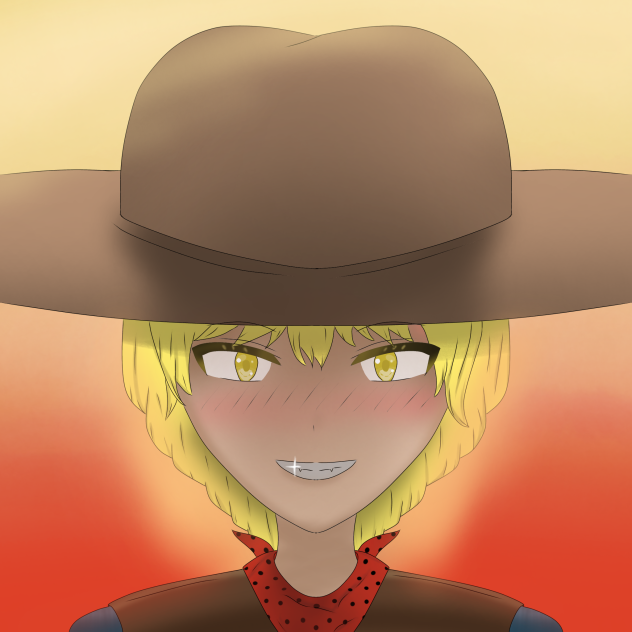 Cowboy girl from Wild West - ibisPaint