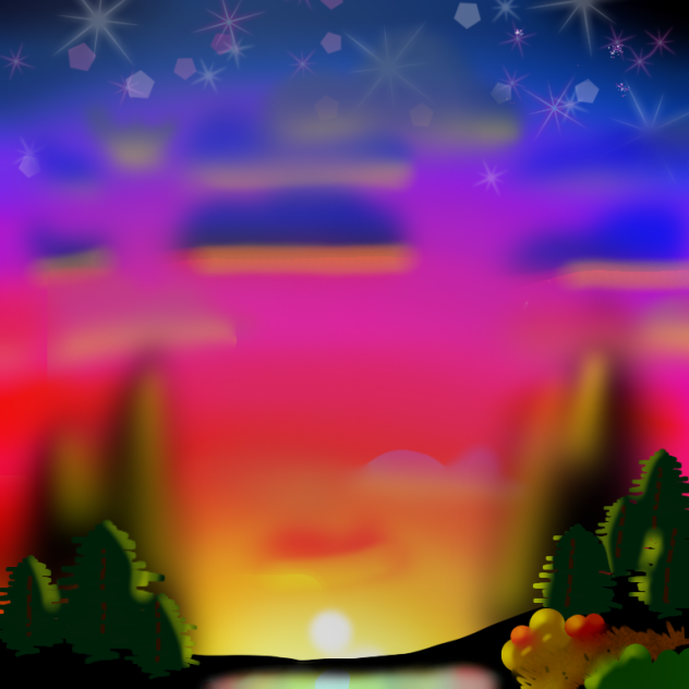 Sunset in the Mountains - ibisPaint