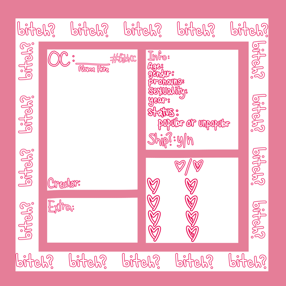 Bitch 🩷 OC Sheet - ibisPaint