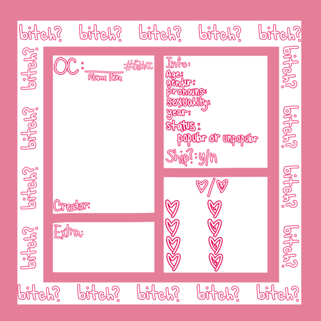 Bitch 🩷 OC Sheet - ibisPaint