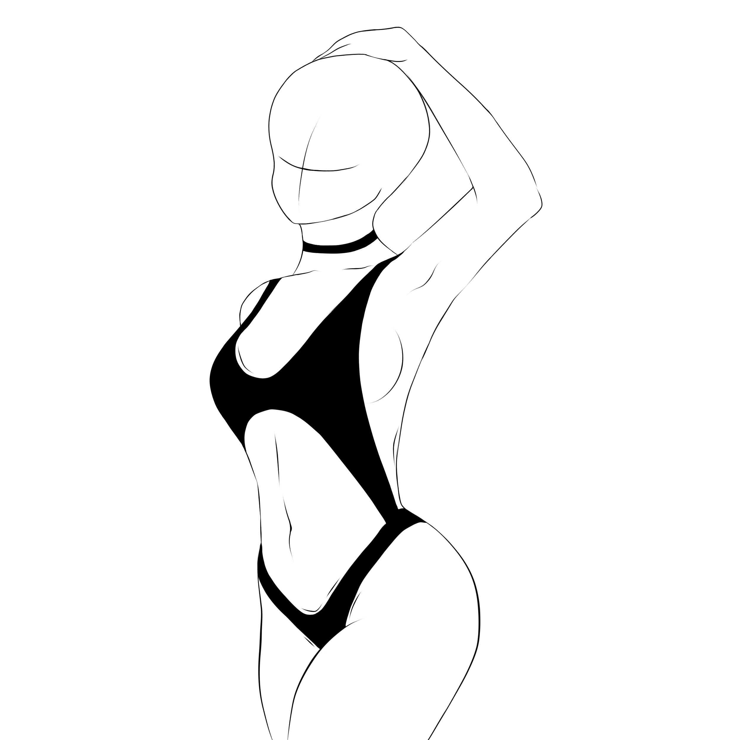 Woman Pose in swimsuit - ibisPaint