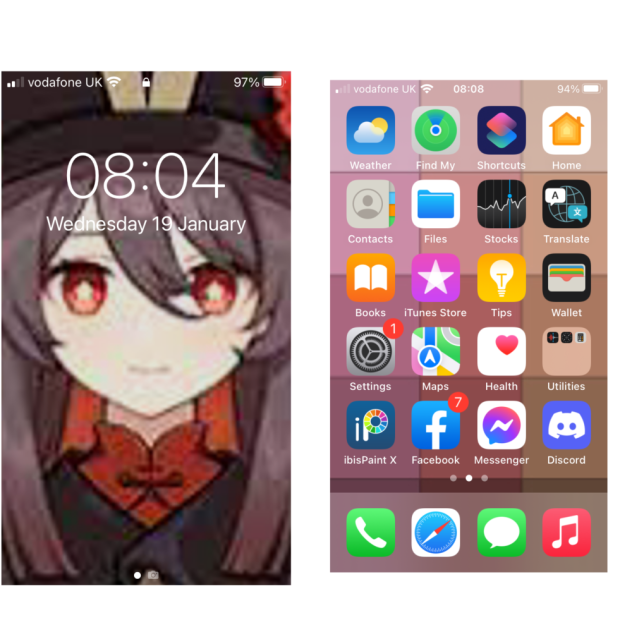 My new lock and Home screen - ibisPaint