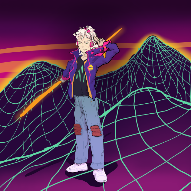 Synthwave Hero - ibisPaint