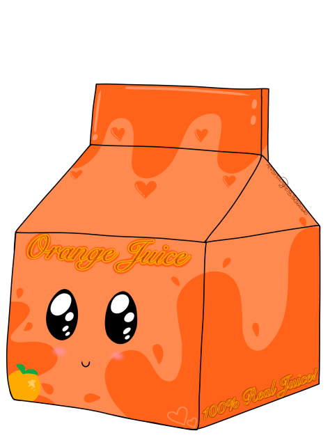 Kawaii Carton Of Orange Juice - Speedpai - ibisPaint