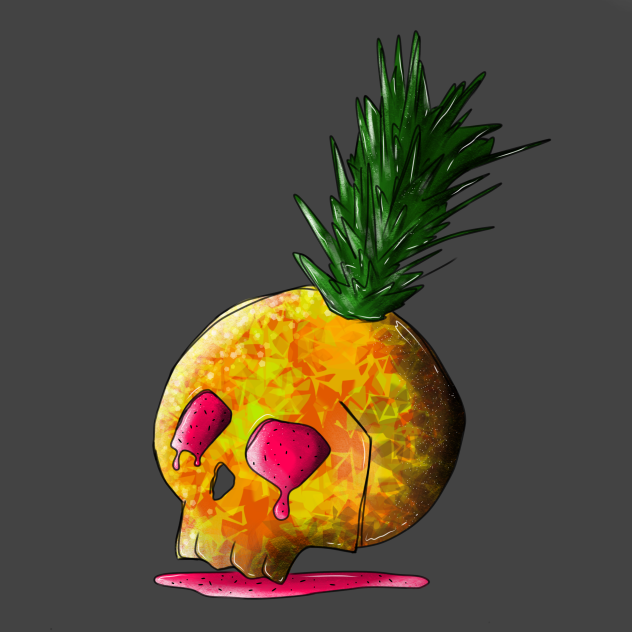 Pineapple skull - ibisPaint