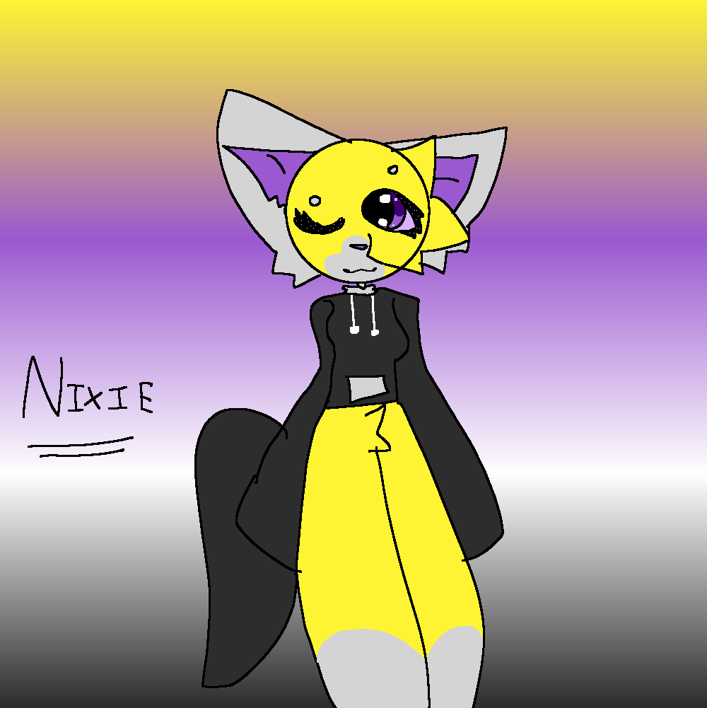 nixie the nonbinary wolf - ibisPaint