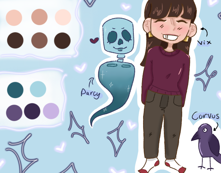 Vix, Darcy, and corvus ref - ibisPaint